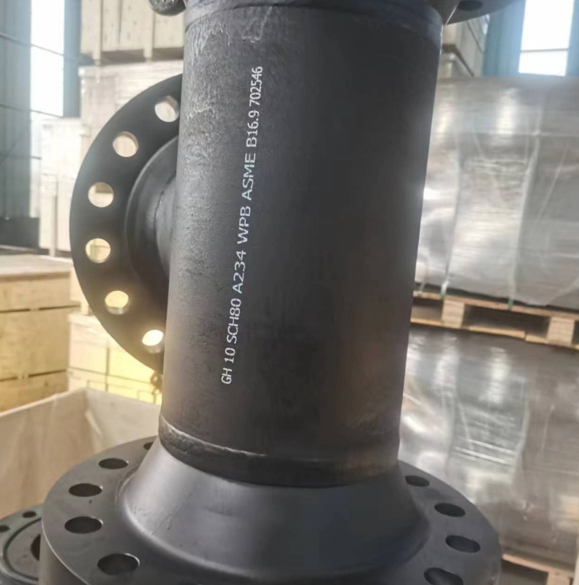 Flanged tee, 10″ Sch160/80 tee with 10″ Class900/600 WN flange | Duplex ...