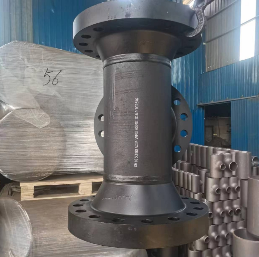 Flanged tee, 10″ Sch160/80 tee with 10″ Class900/600 WN flange | Duplex ...